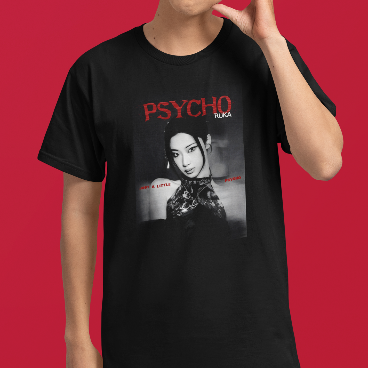 Camiseta Básica Babymonster Psycho Ruka – Saoko