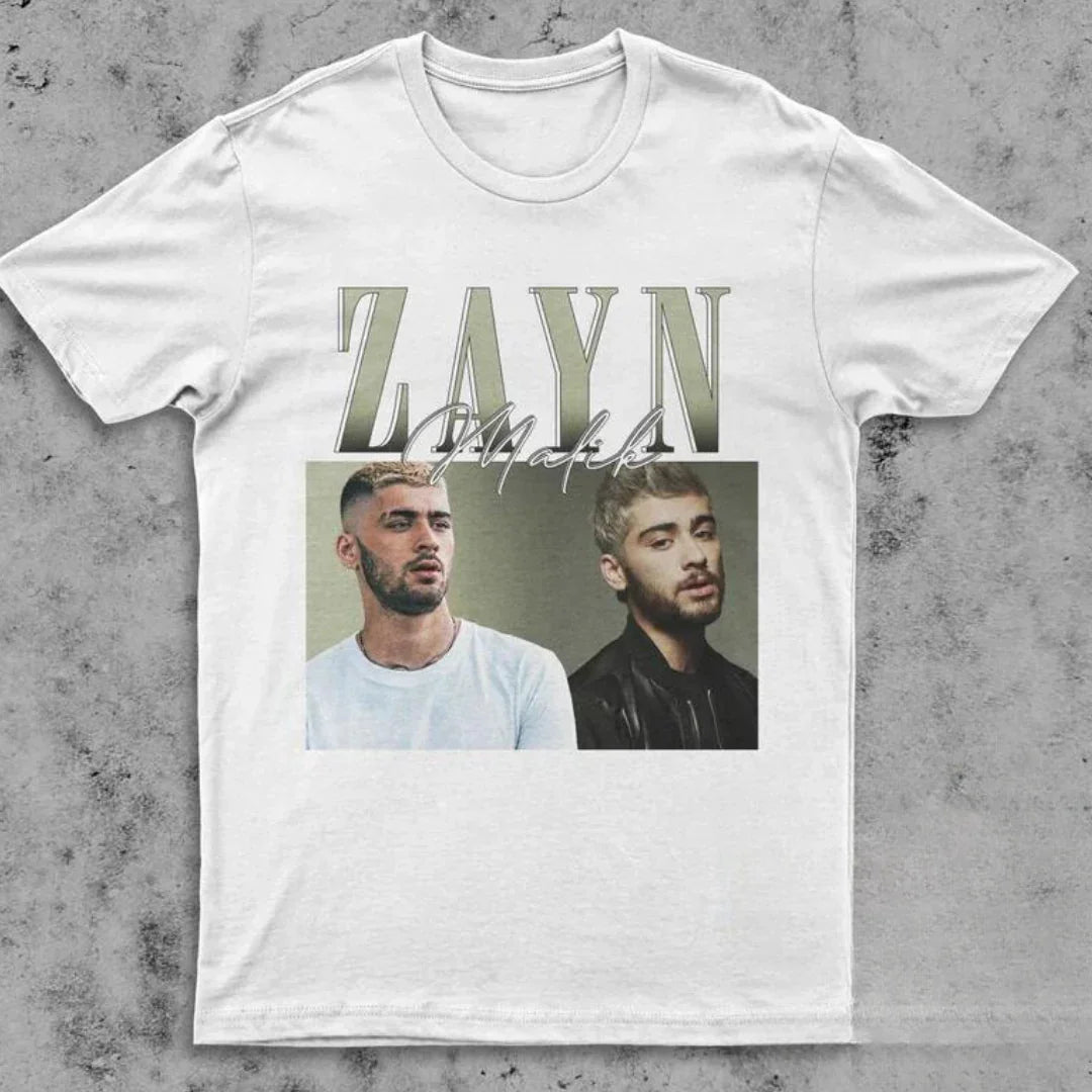 Camiseta Básica Zayn Malik Retro 90s Saoko